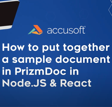 How To: How to View a Document in PrizmDoc with React | Accusoft